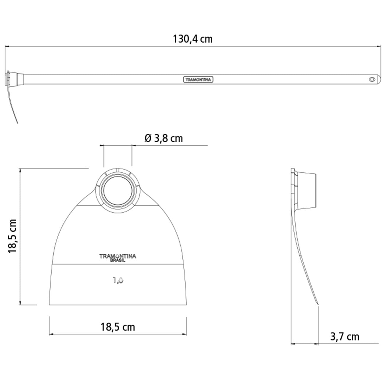 Azada Mango Madera 130 cm