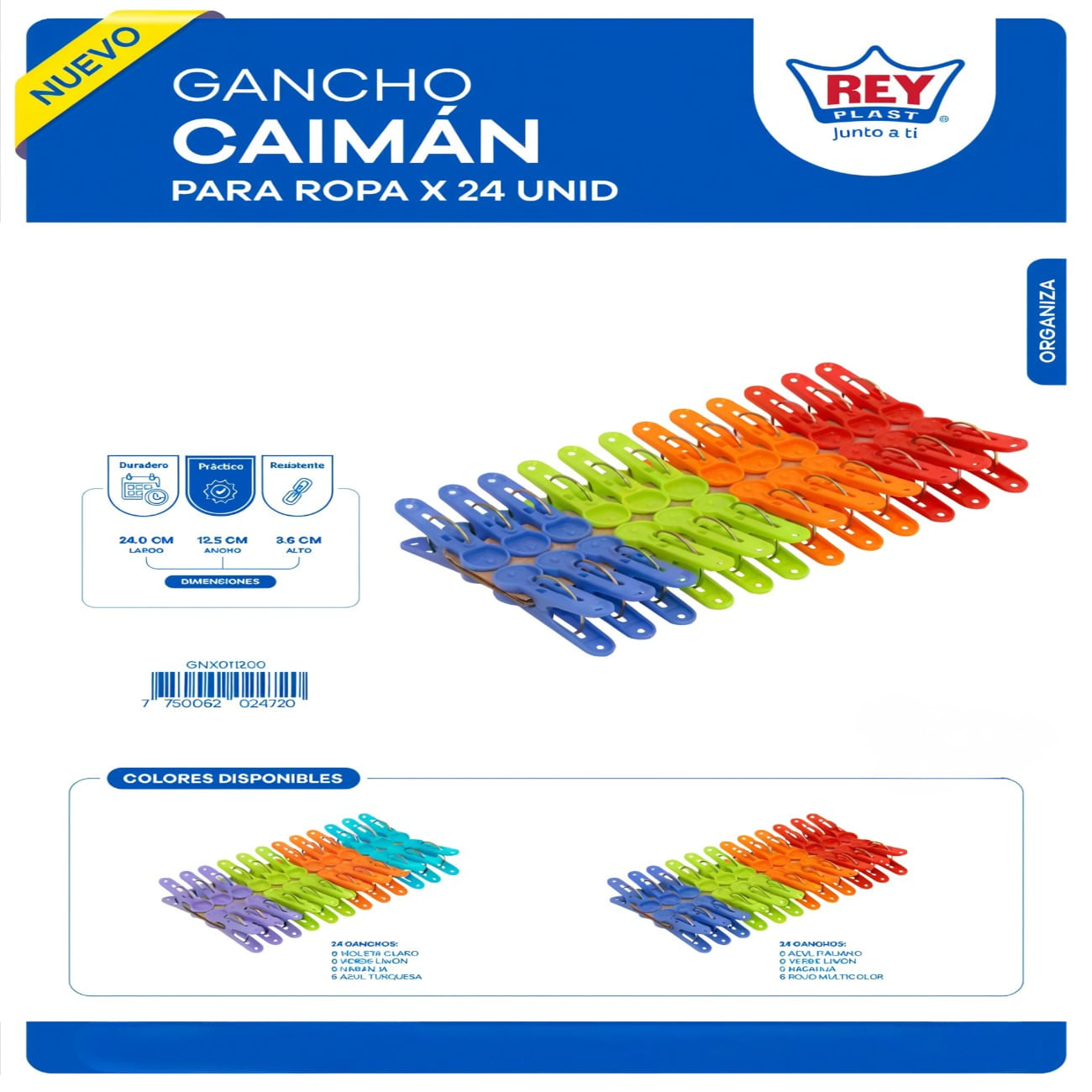 Gancho Para Ropa Caiman 24 un